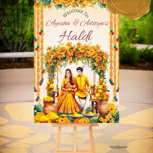 Indian Haldi/ Mehndi/ Sangeet Signs Welcome to Haldi/ Mehndi/ Sangeet ...