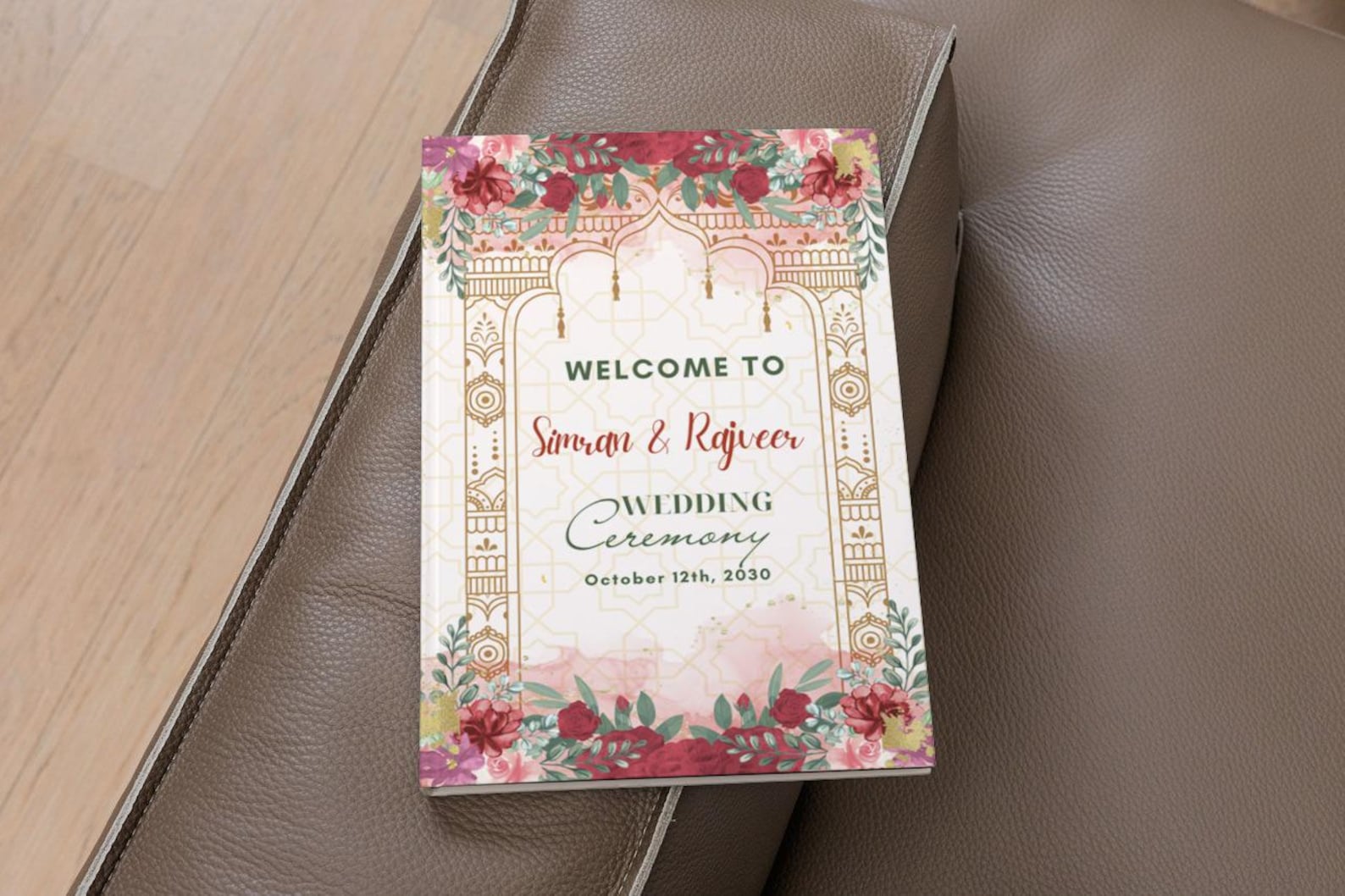 Indian Wedding Program Template, Editable Hindu Wedding Program, Hindu ...