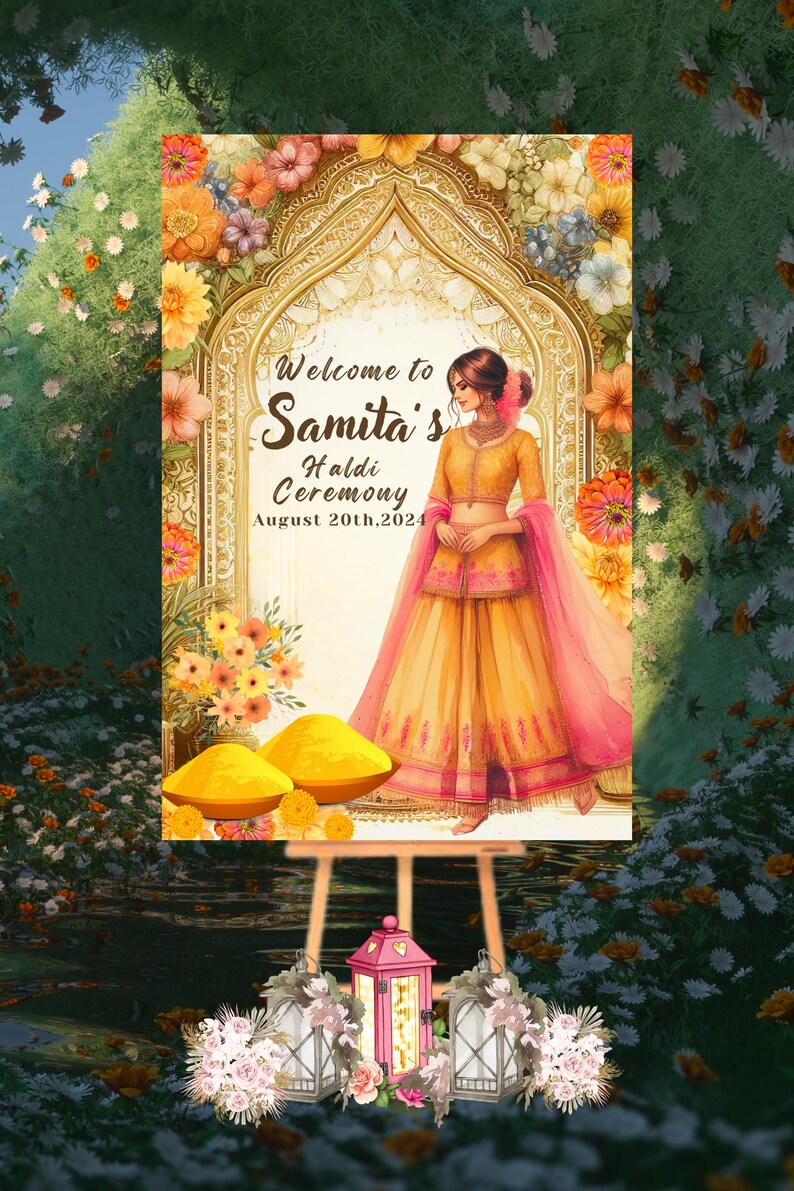 Indian Haldi/ Mehndi/ Sangeet Signs Welcome to Haldi/ Mehndi/ Sangeet ...