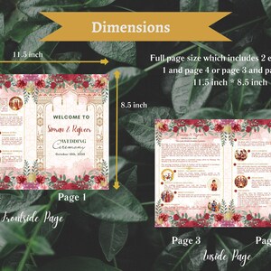 Indian Wedding Program Template, Editable Hindu Wedding Program, Hindu Ceremony Program Guide as ...