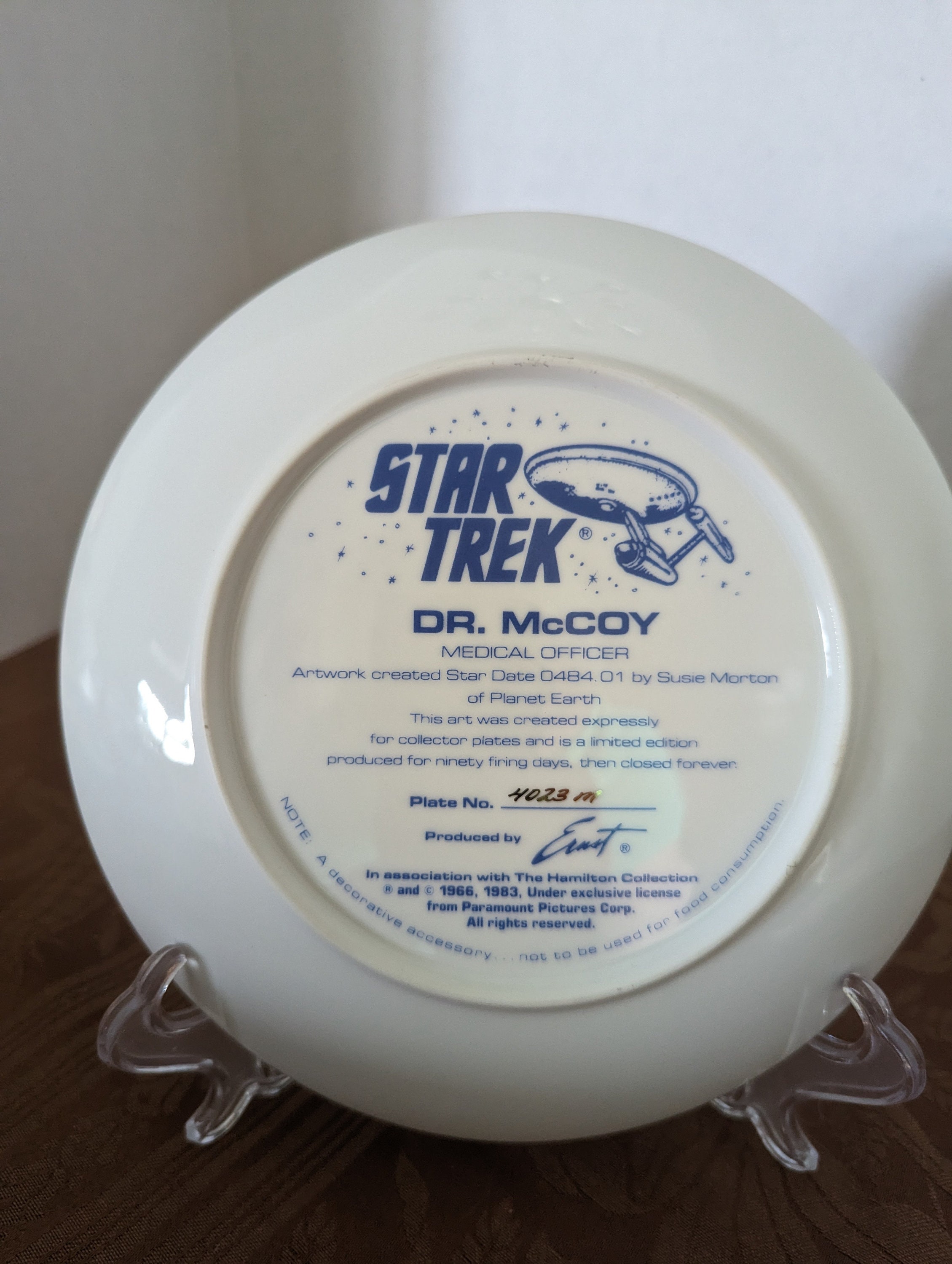 Vintage Star Trek Plates Hamilton Collection - Etsy