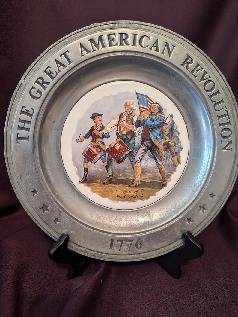 Vintage Pewter Commemorative Plates the American Revolution of 1776 - Etsy