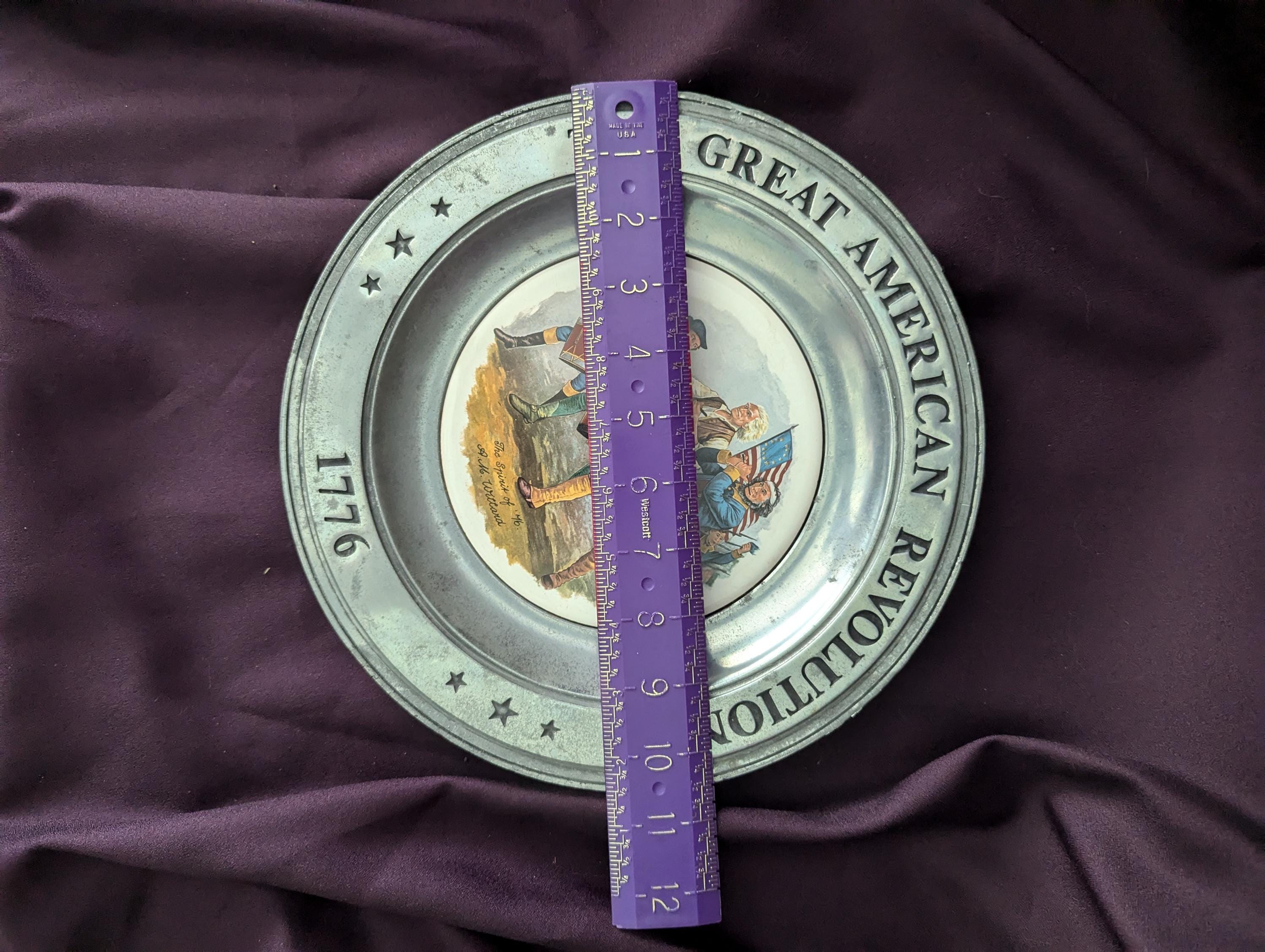 Vintage Pewter Commemorative Plates the American Revolution of 1776 - Etsy