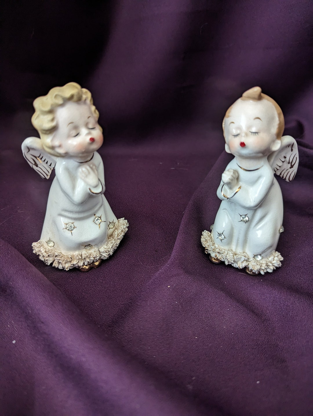 Mid Century Kissing Angels Made in Japan - Etsy