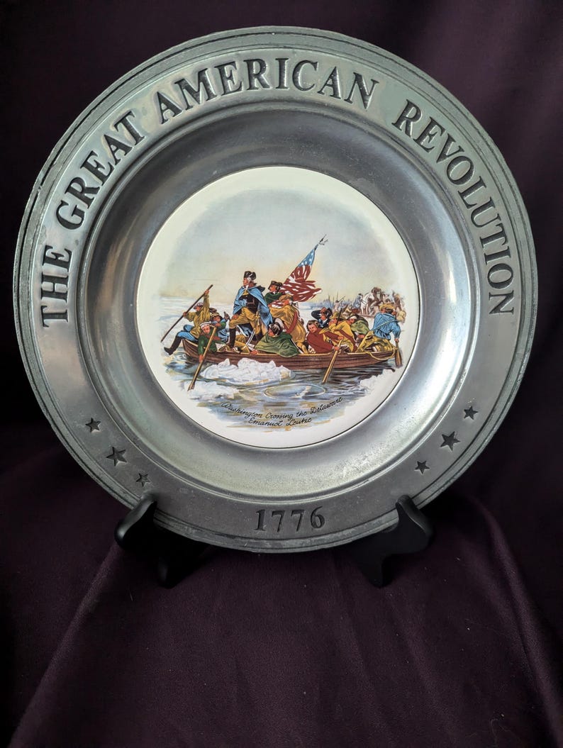 Vintage Pewter Commemorative Plates the American Revolution of 1776 - Etsy