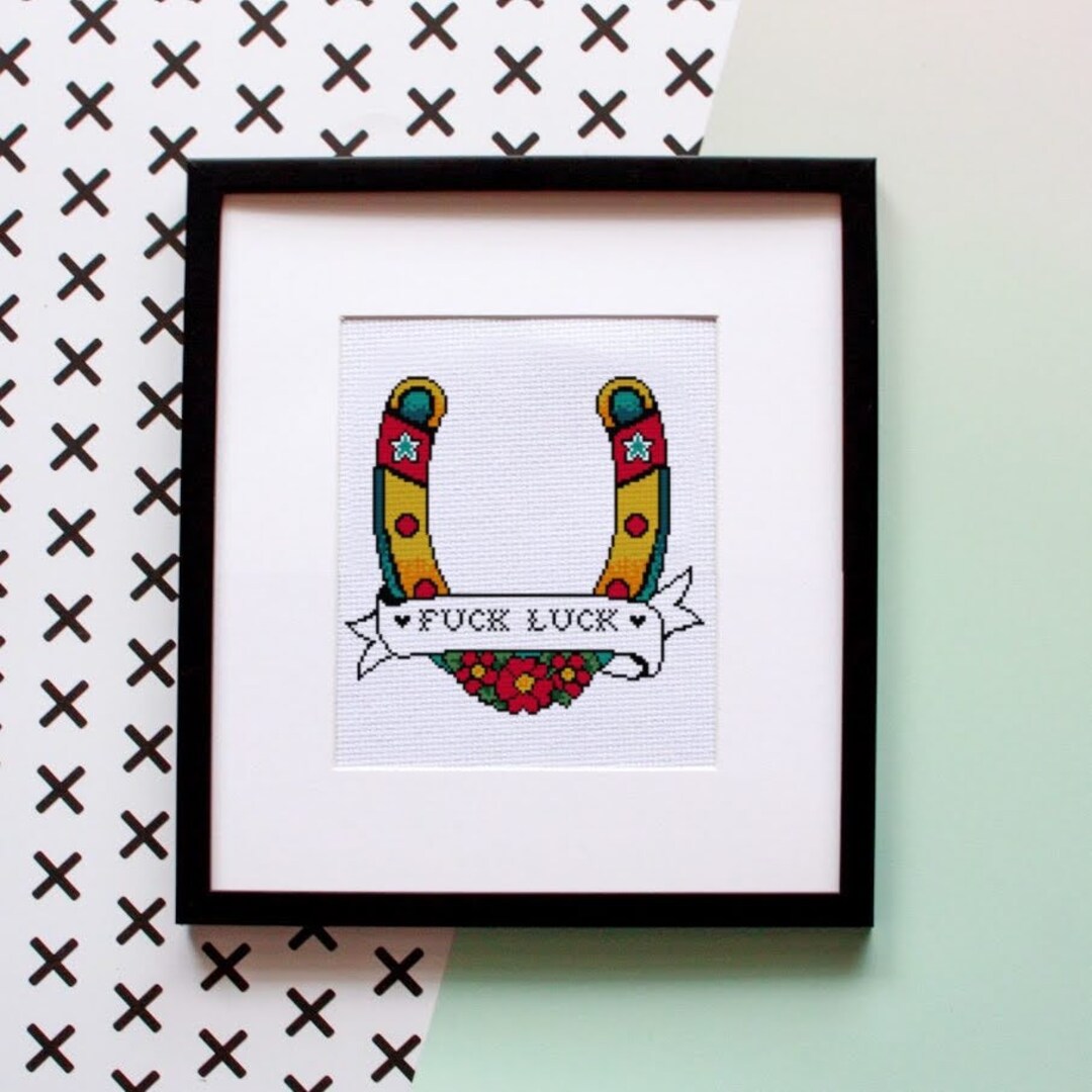 Rude Cross Stitch Pattern PDF Modern Needlepoint Chart Mature Content ...