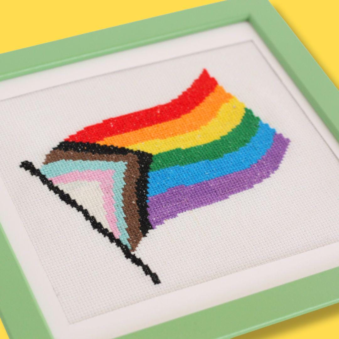 Progress Pride Flag Cross Stitch Pattern PDF, Digital Download - Etsy