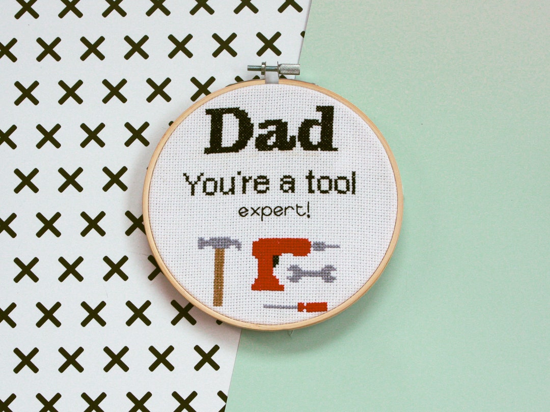Dad Cross Stitch Pattern, Funny Fathers Day Gift From Daughter - Etsy