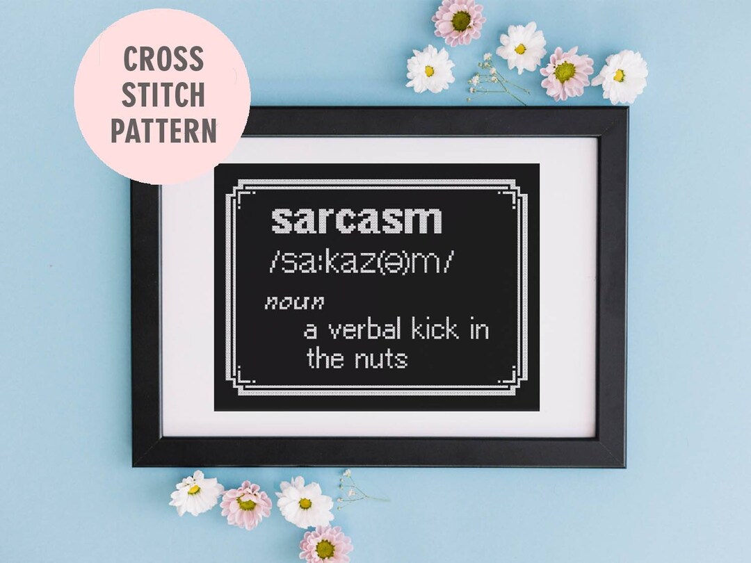 Sarcastic Cross Stitch Pattern PDF Funny Needlepoint Pattern Sarcasm ...