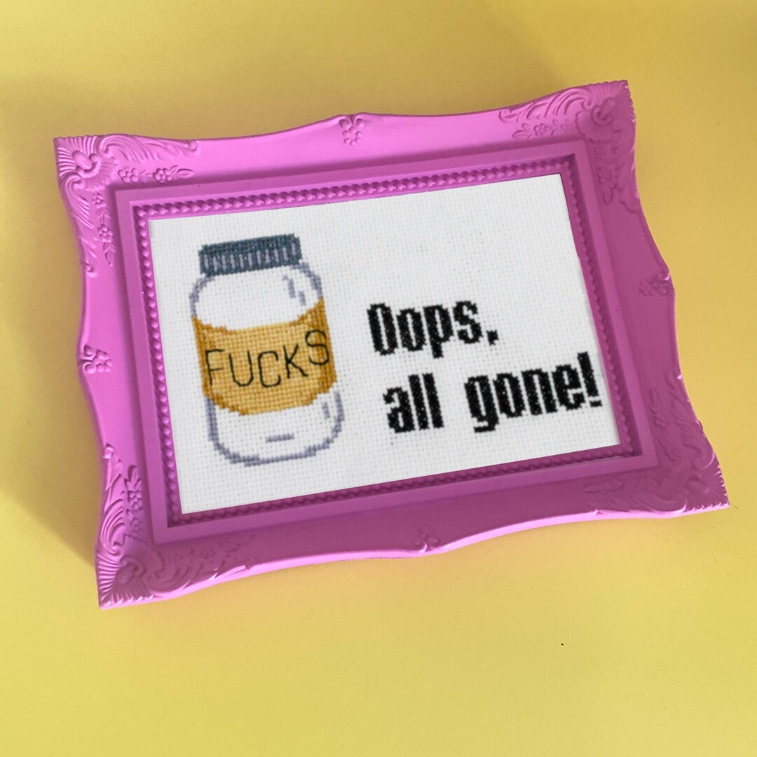 Offensive Cross Stitch Pattern PDF, Adult Cross Stitch Digital Epattern ...