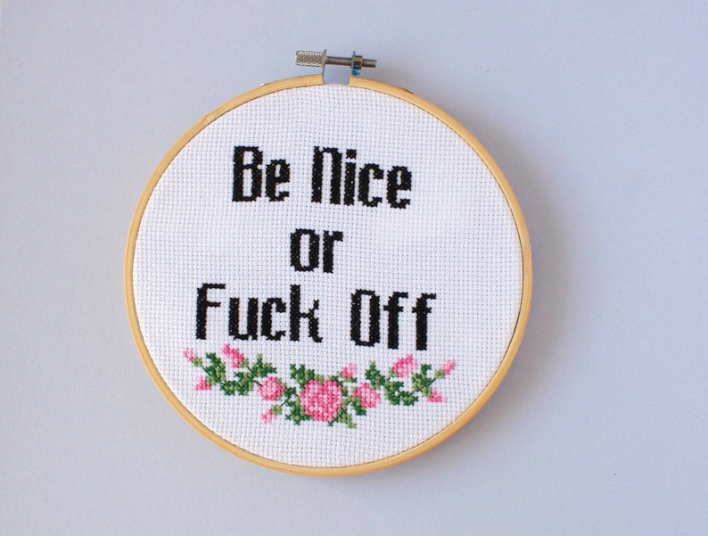 Funny Cross Stitch Pattern PDF Funny Needlepoint Sarcastic - Etsy