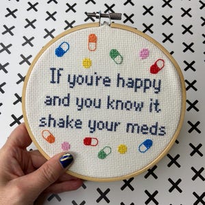 Funny Cross Stitch Pattern PDF, DIY Get Well Soon Gift, Digital ...