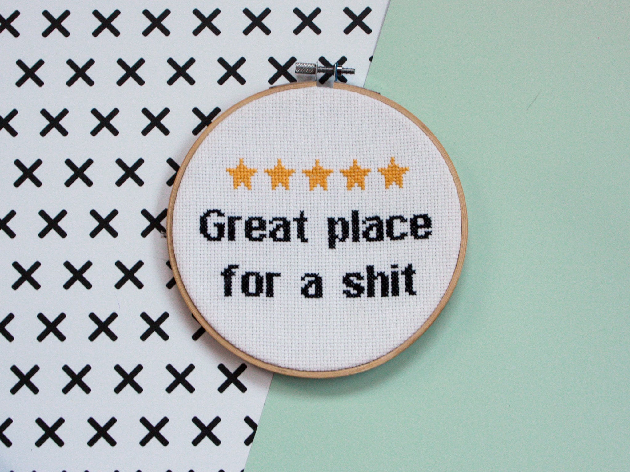 Rude Cross Stitch Kit Beginner Funny Bathroom Signs Mature. - Etsy