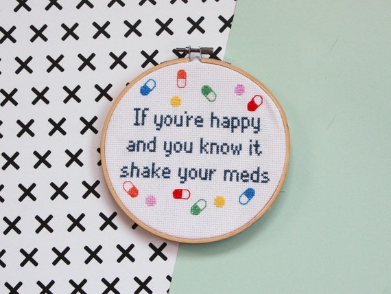 Funny Cross Stitch Pattern PDF DIY Get Well Soon Gift - Etsy