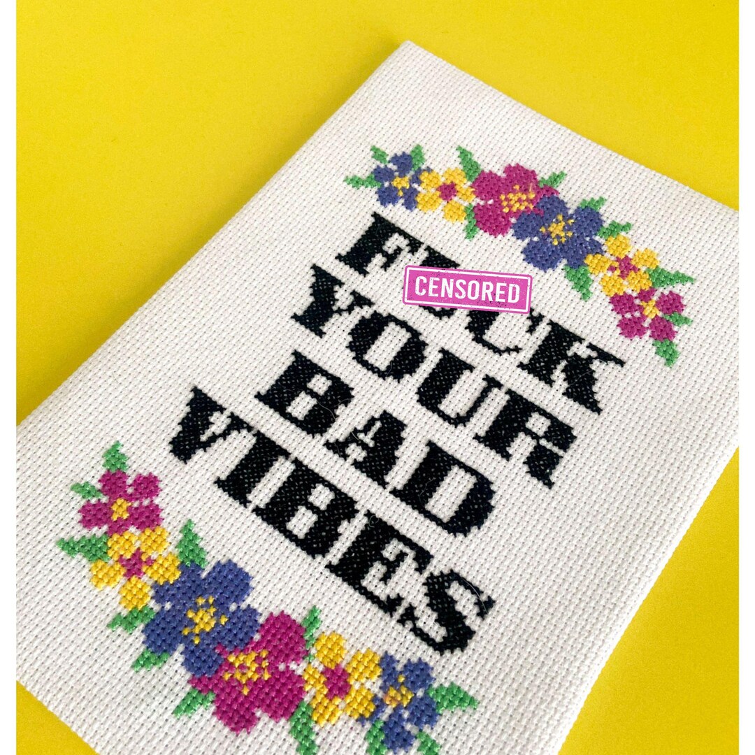 Printable Sassy Cross Stitch Pattern PDF With Funny Profanity - Etsy