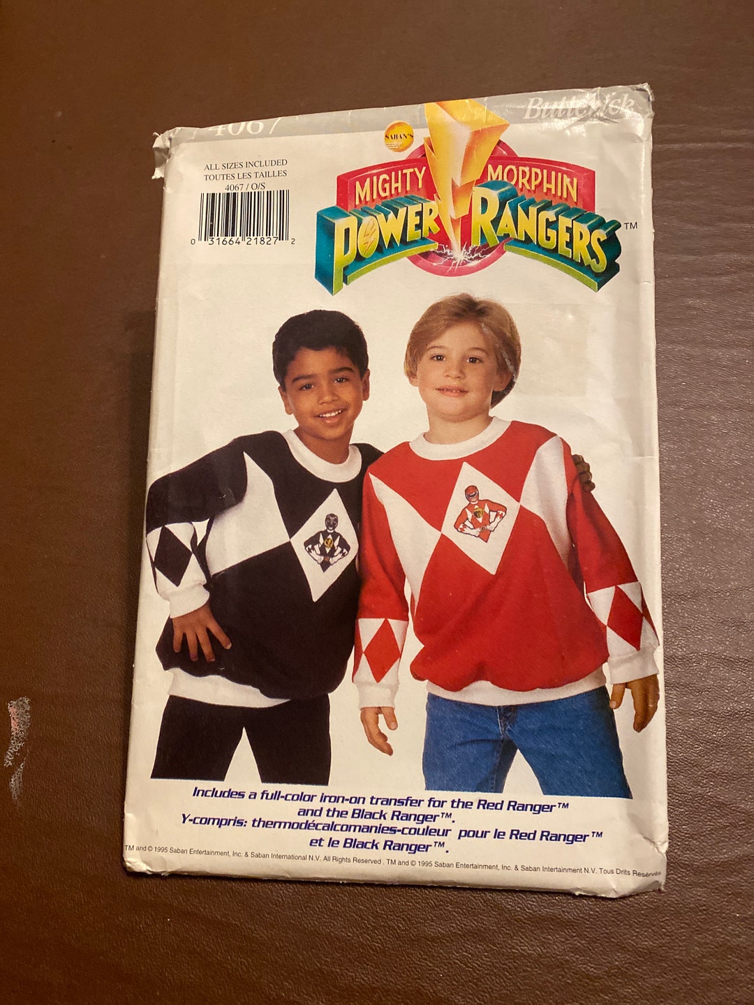 Vintage Sewing Pattern for Power Rangers Top - Etsy
