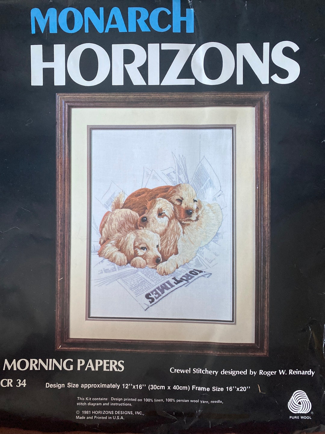 Monarch Horizons Crewel Kit ‘ Morning Papers’ - Etsy