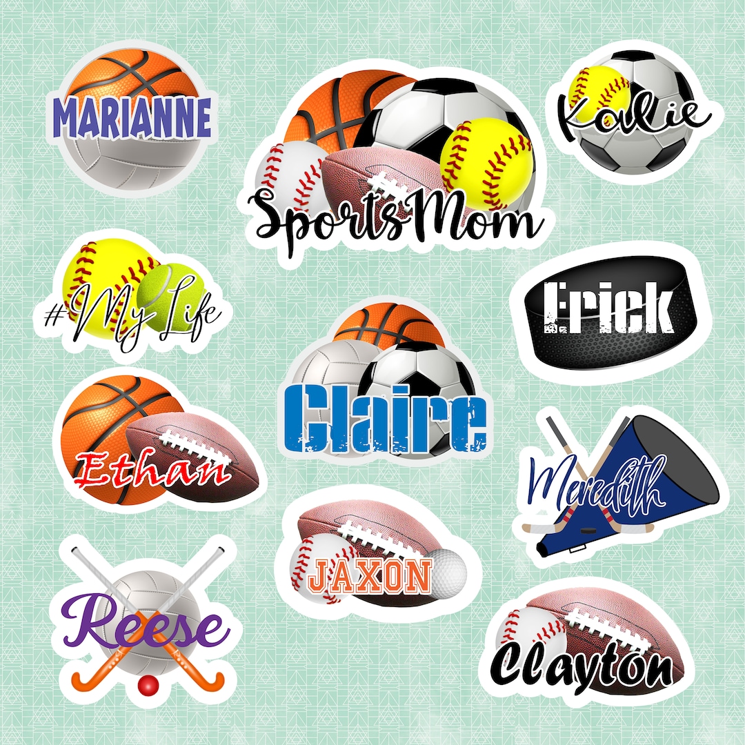 Custom Multi Sport Sticker/ Sports Sticker, Sports Decal, Multi Sport ...