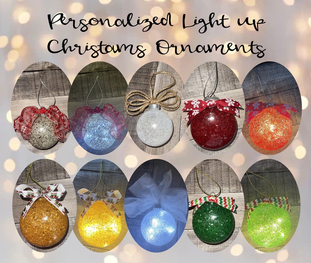 Christmas Ornament/ Light Up/personalized - Etsy