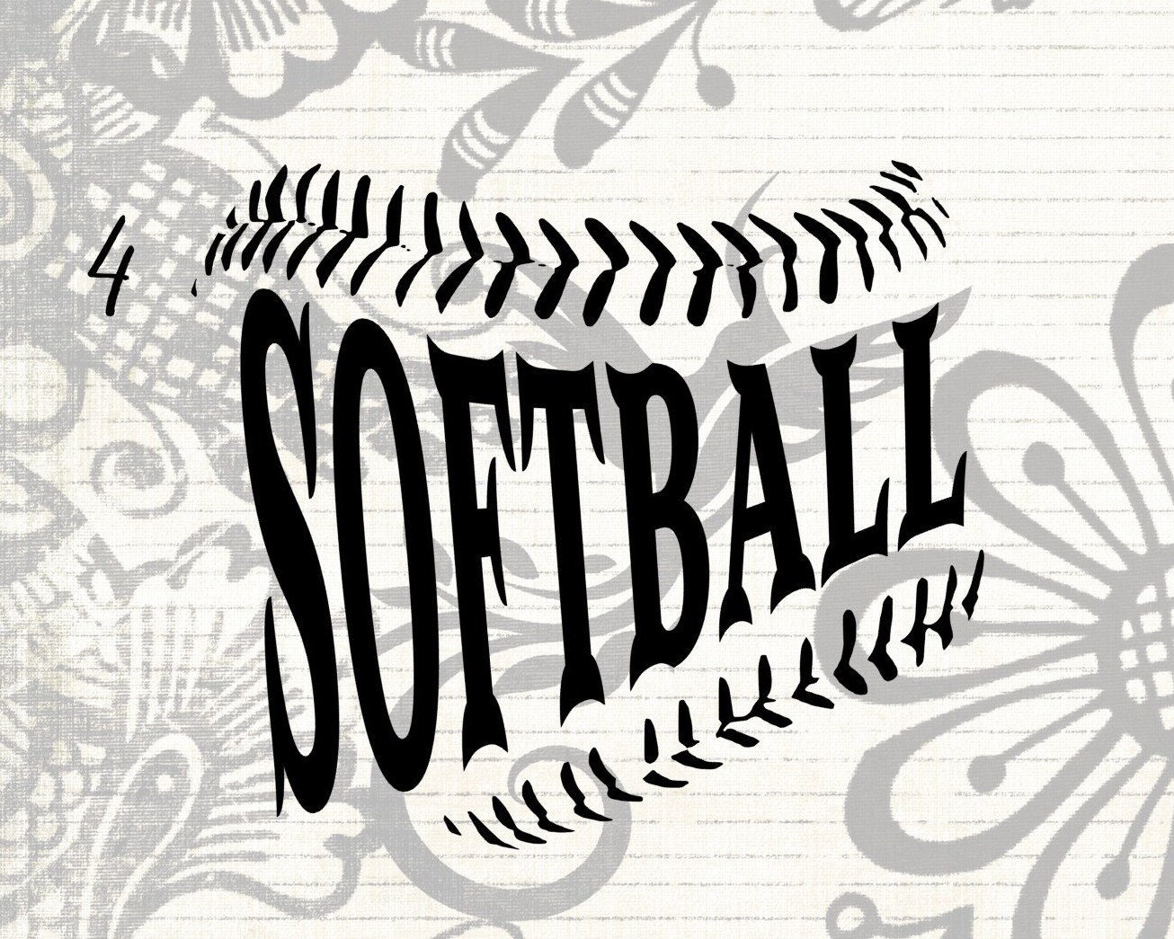 Softball Sticker Softball Decal Car Decal Sports Decal - Etsy