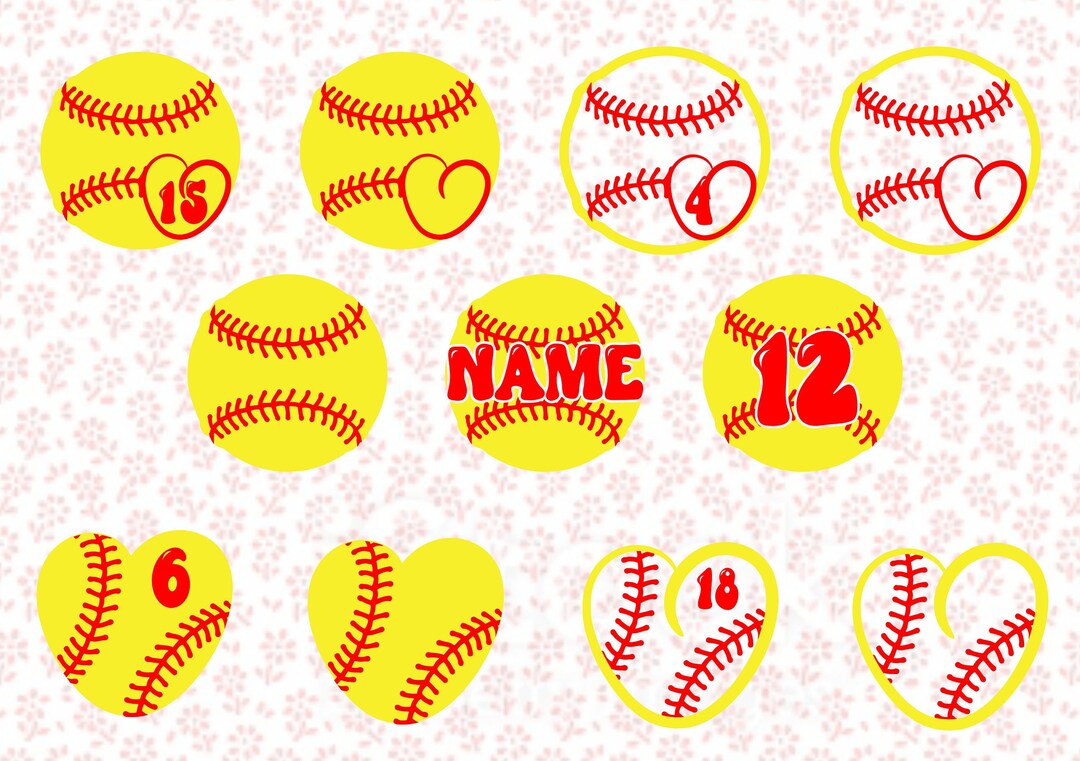 Softball Stickers /softball Car Decals - Etsy