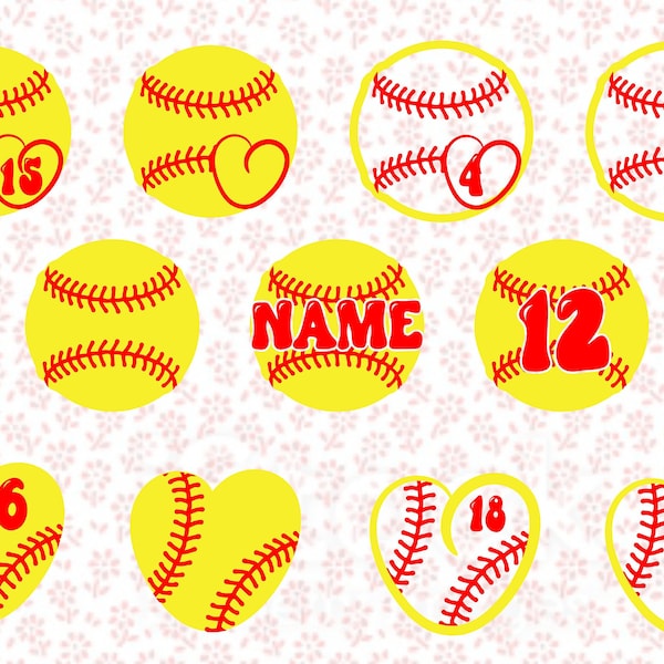 Softball Car Decal - Etsy