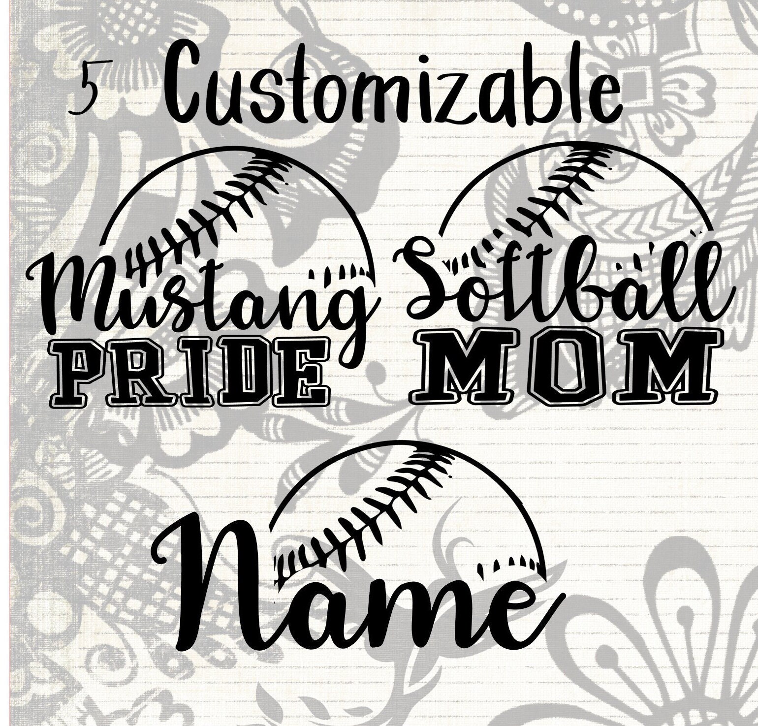 Softball Sticker Softball Decal Car Decal Sports Decal - Etsy