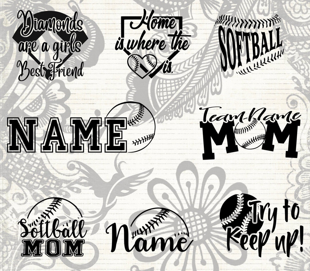 Softball Sticker, Softball Decal, Car Decal, Sports Decal - Etsy
