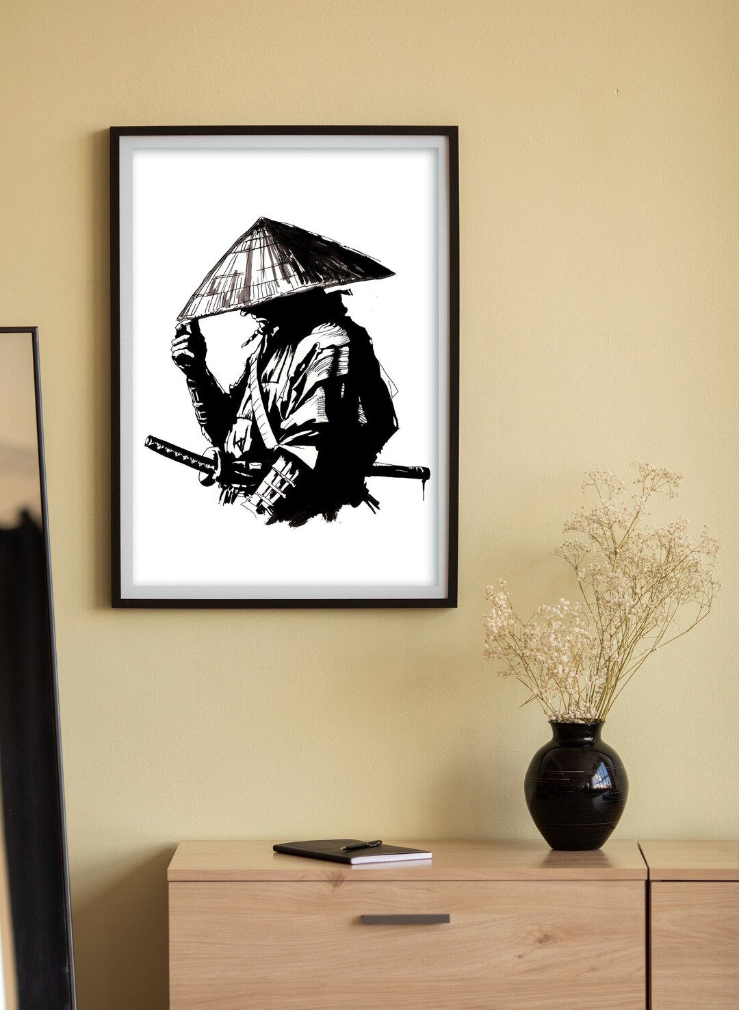 Samurai Art Print. Wall Art Poster. Japanese Art. Digital Art Prints - Etsy