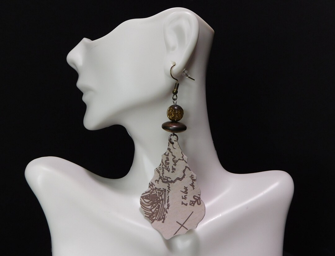 Dangle Earrings Original Handcrafted "curious Traveler" Unique Fantasy ...
