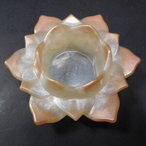 Original Handcrafted Blossoming Lotus Epoxy Resin Candle Holder Home ...
