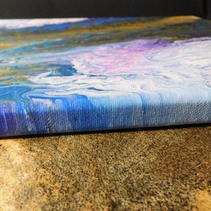 Fluid Art Paint Pour 11x14 Inch Stretched Canvas Hand Painted Original ...
