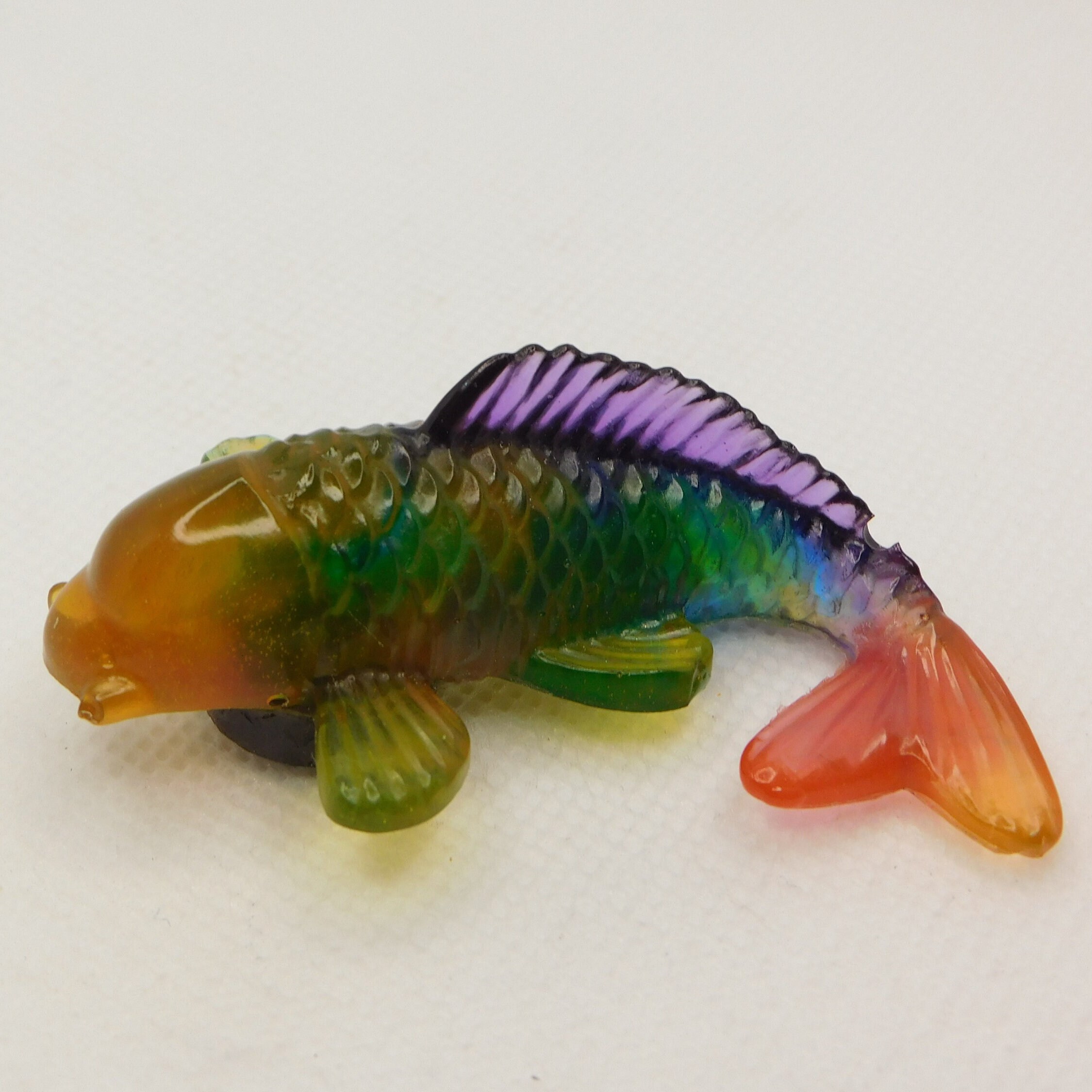Rainbow Epoxy Resin Koi Fish Magnet Set Original Handmade prismatic ...