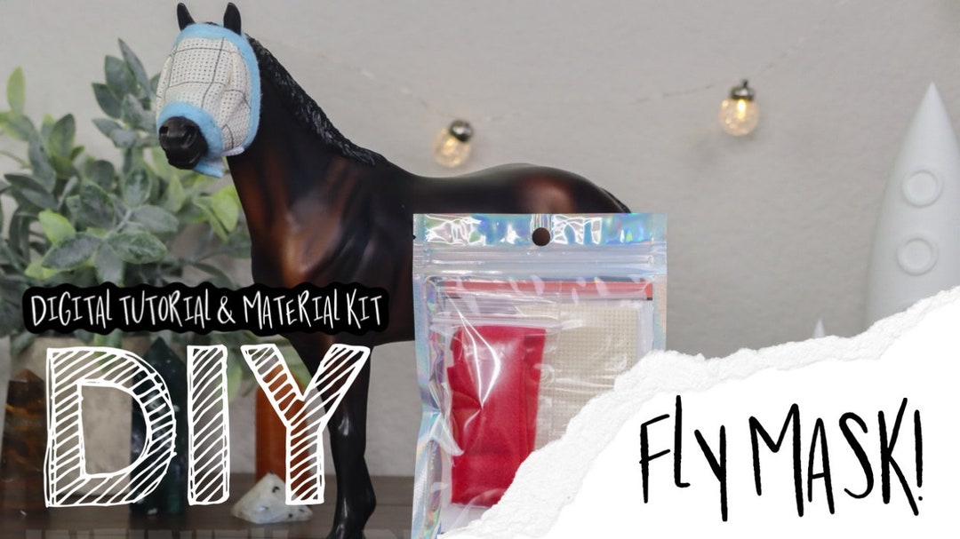 DIY Tutorial and Material Kit Traditional Scale Model Horse Fly Mask ...