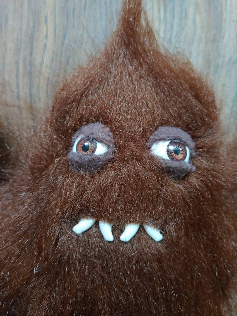 Brown yeti fuggler plushie with claws | Etsy