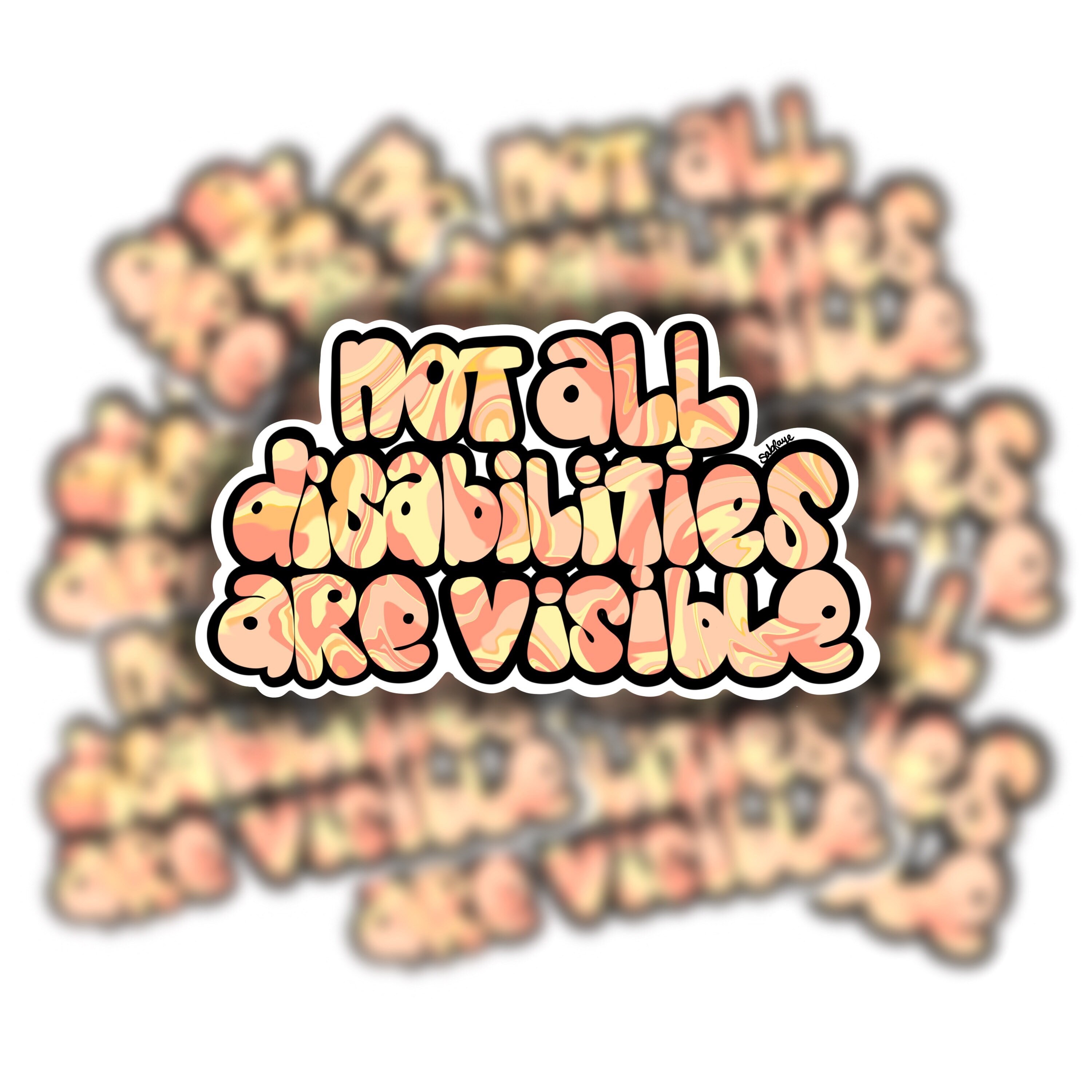 NOT ALL DISABILITIES ARE VISIBLE VINYL STICKER ￡0.99 thenationalherald.com