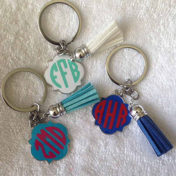 Monogram Keychain - Etsy