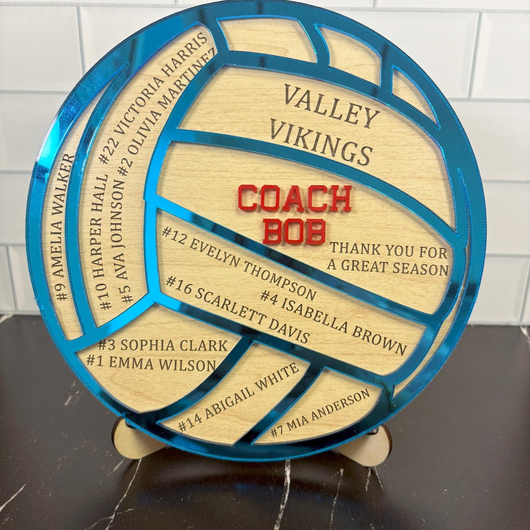 Personalized Volleyball Coach Plaque – End of Season Gift, Coach Award ...