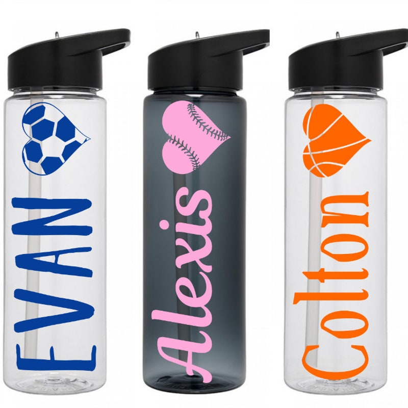 Personalized Sports Water Bottle - Etsy