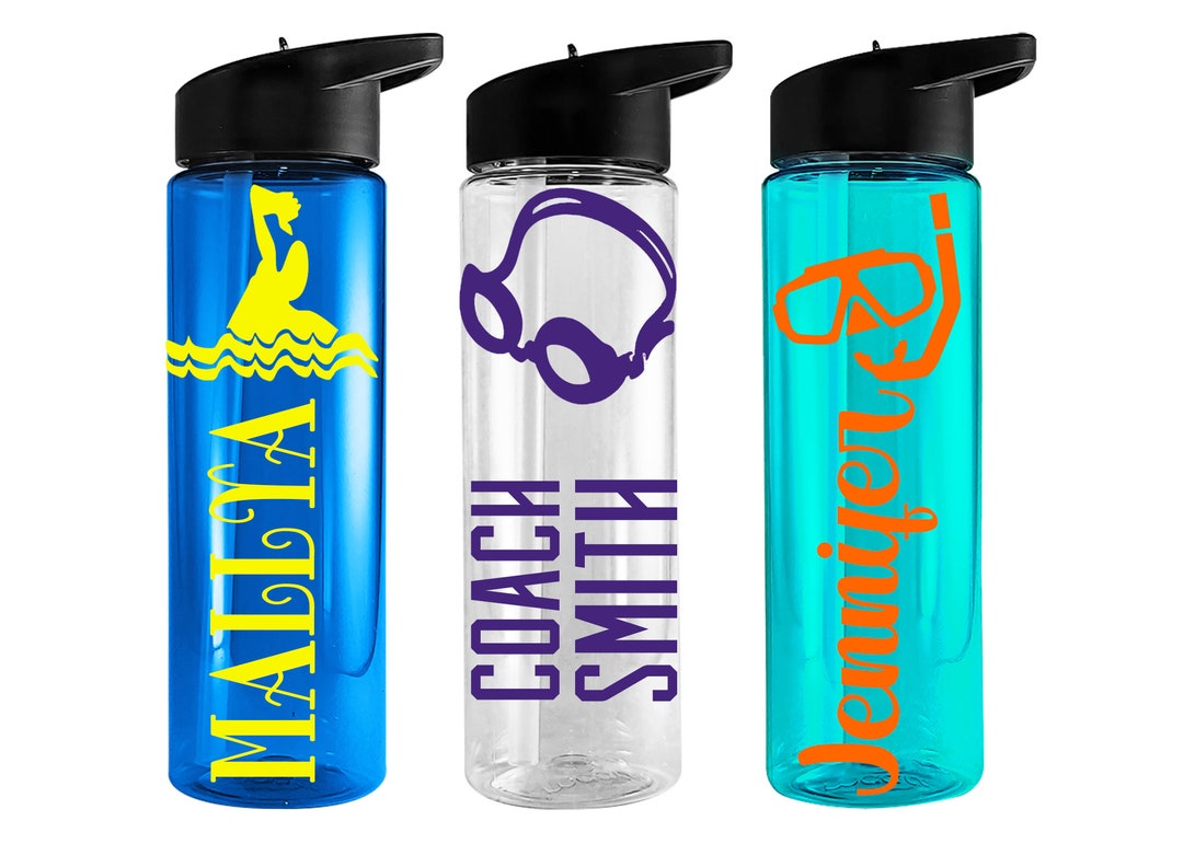 Personalized Swimmer Water Bottle: 24 Oz Bpa-free Tritan Plastic - Etsy