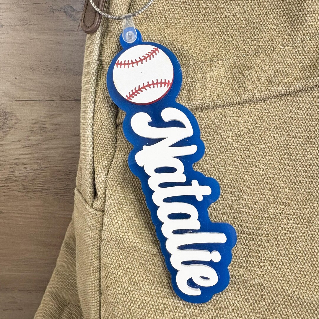 Personalized Baseball Keychain | Sports Keychain | Custom Baseball Bag ...
