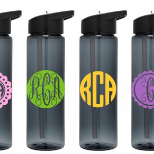 Monogram Water Bottle Custom Water Bottle Monogram Water | Etsy