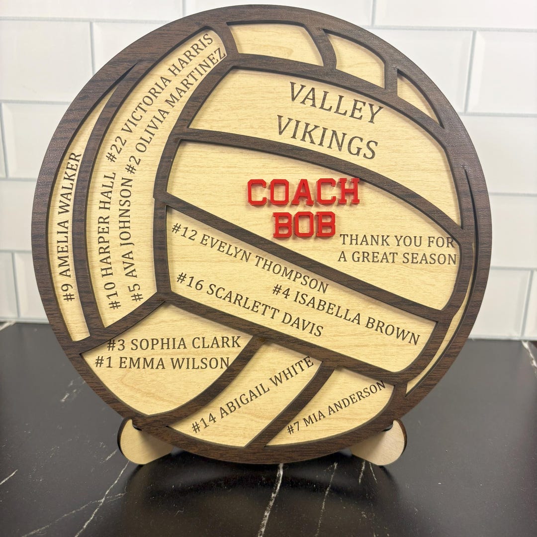 Personalized Volleyball Coach Plaque – End of Season Gift, Coach Award ...