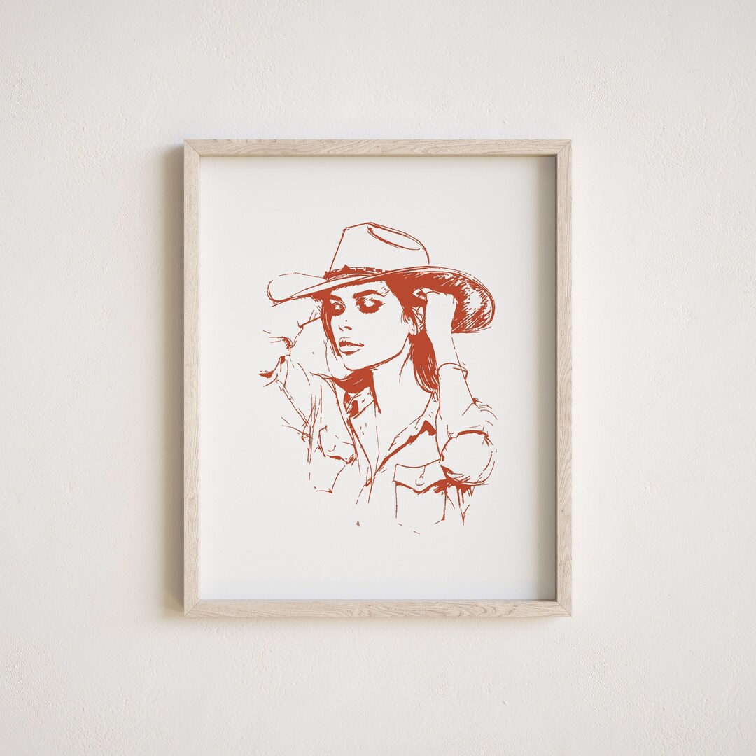 Cowgirl Charm Art Print, Western Wall Decor, Vintage Cowgirl Art ...