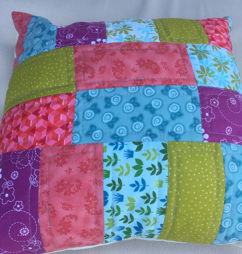 Handmade Patchwork Cushion Cover only. 14 inch fully padded | Etsy