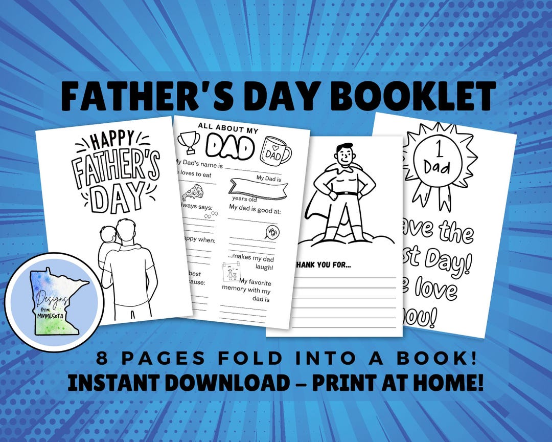 Father’s Day Printable – All About My Dad Booklet | DIY Craft ...