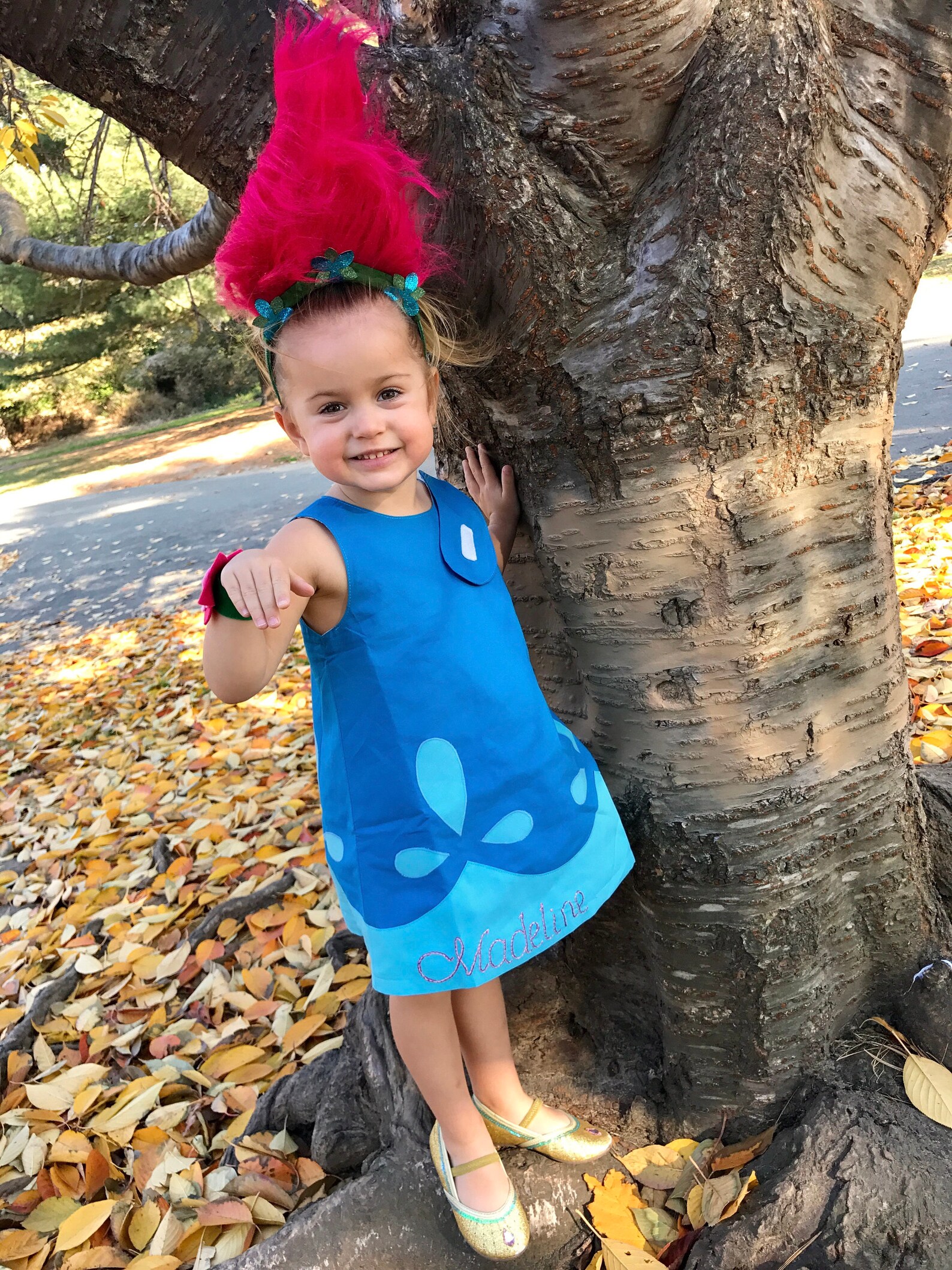 Princess Poppy Dress, Poppy Troll Costume for Toddler - Etsy