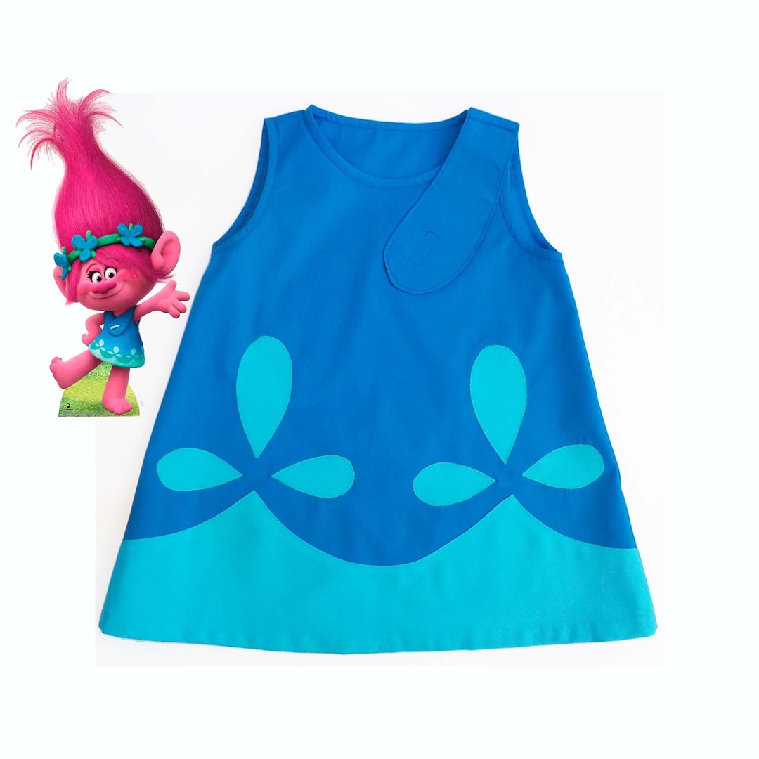 Poppy Troll Costume Adult Size, Handmade Princess Poppy Dress and Wig ...