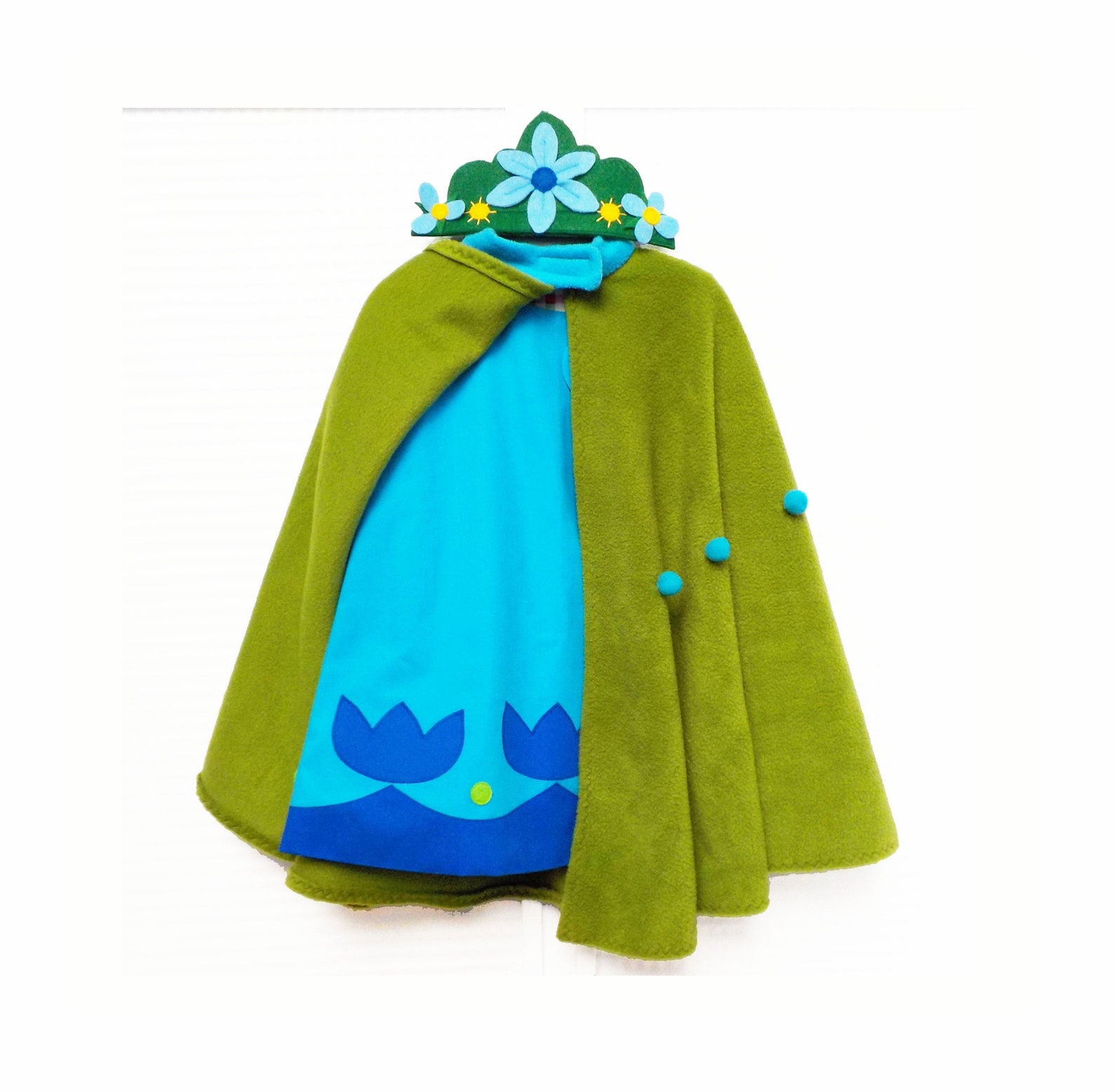 Poppy Trolls Outfit for Birthday Party, Princess Poppy Dress Cape ...