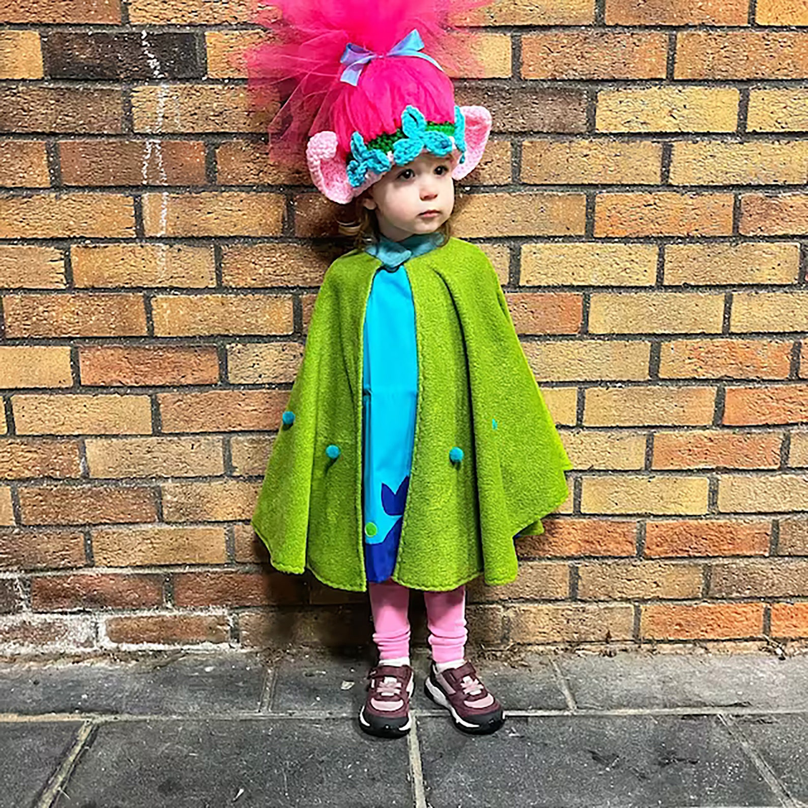 Poppy Trolls Outfit for Birthday Party, Princess Poppy Dress Cape ...